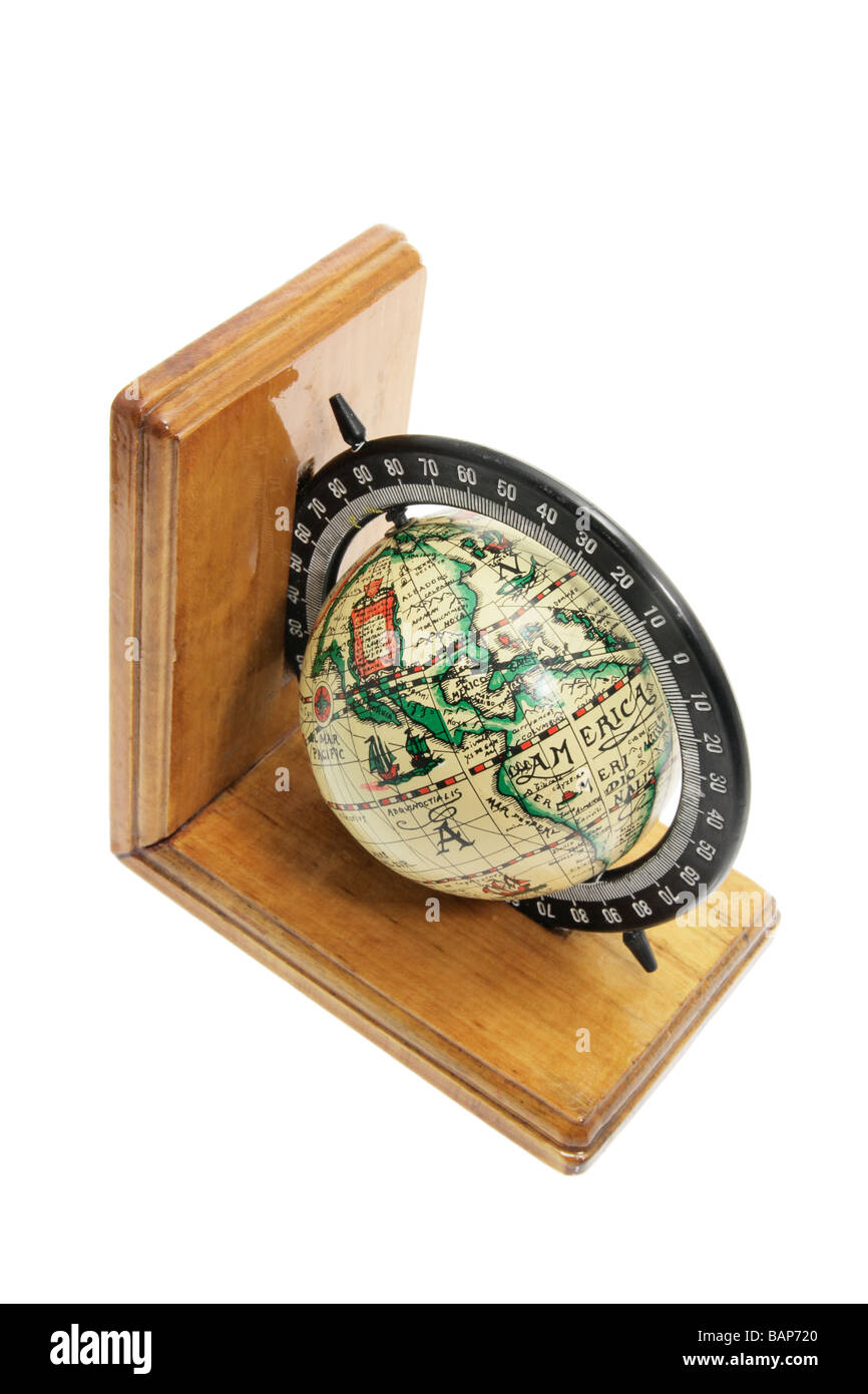 Antique Globe Bookend Stock Photo - Alamy