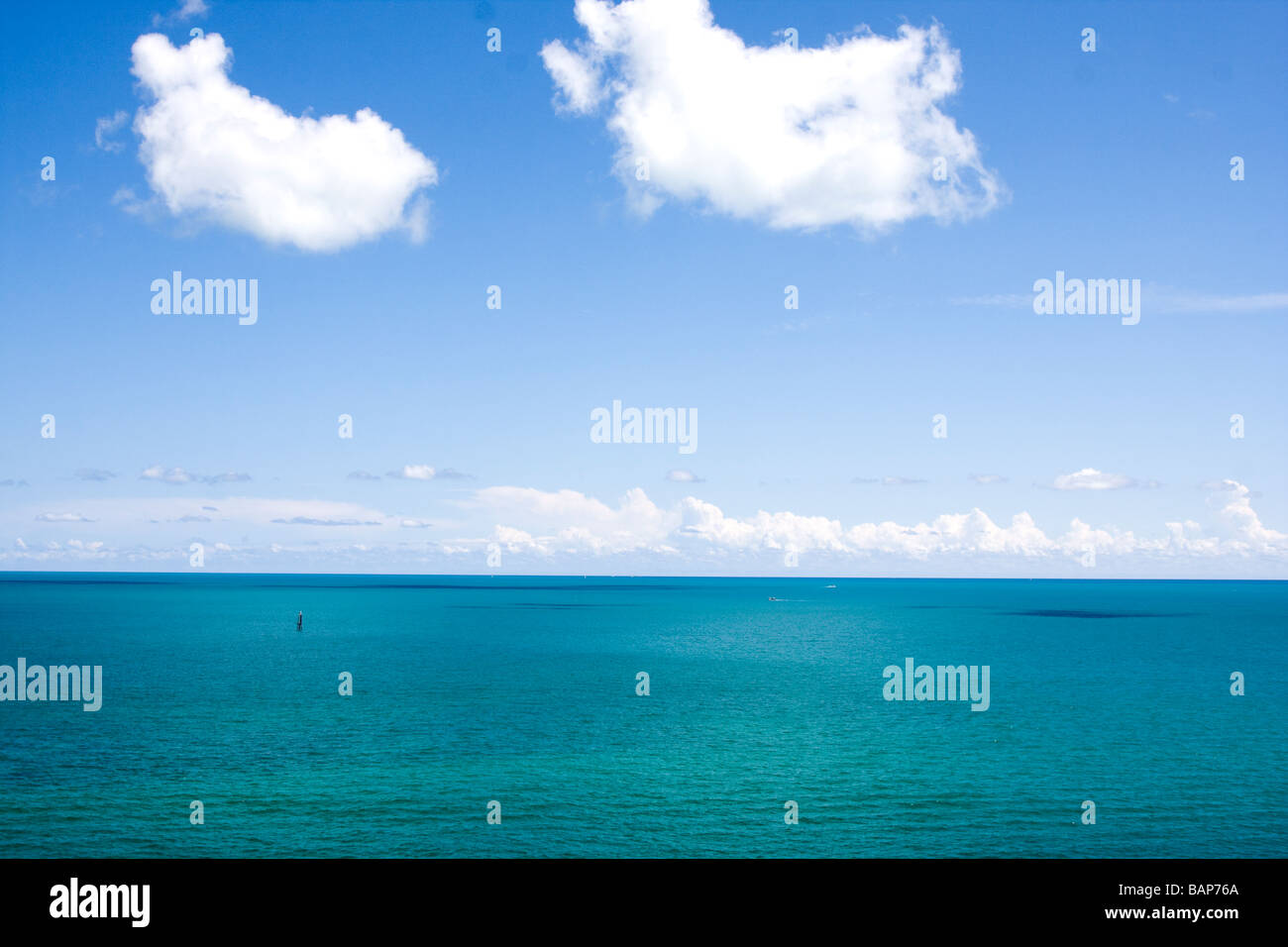 Tropical Blue Water with Clouds off of Key West Stock Photo - Alamy
