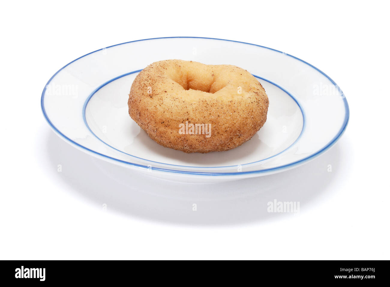Doughnut on Plate Stock Photo - Alamy