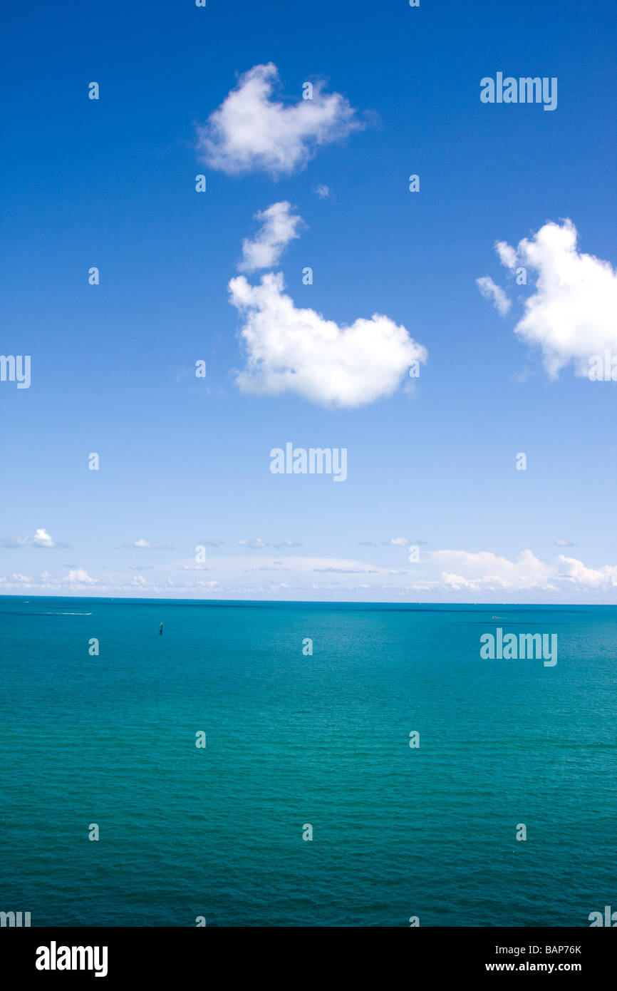 Tropical Blue Water with Clouds off of Key West Stock Photo - Alamy