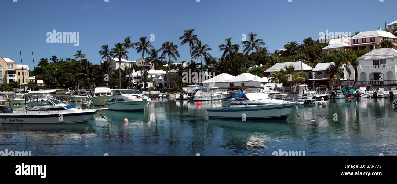 Panoramic view of Flatts Village,Hamilton Parish, Bermuda Stock Photo ...