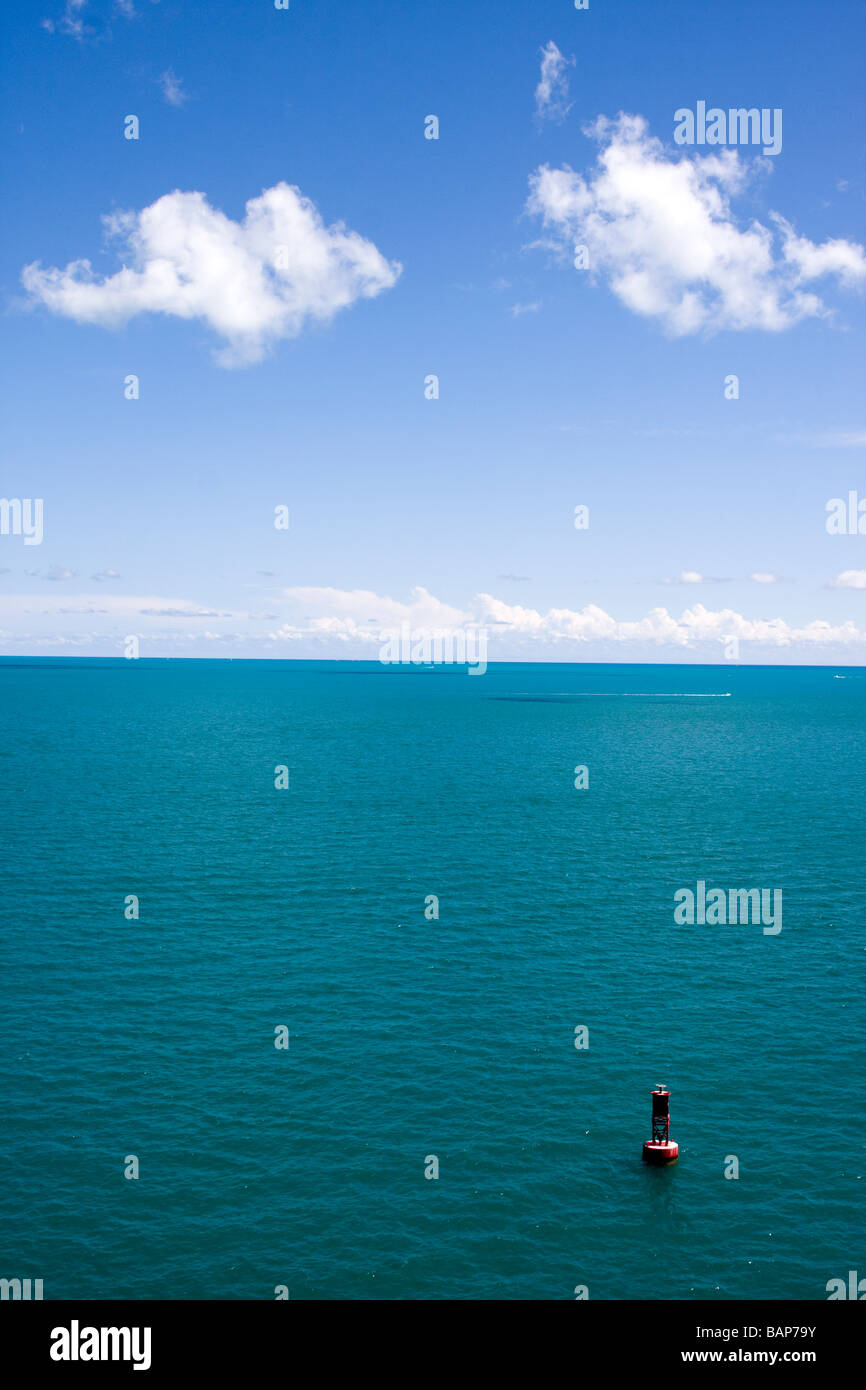 Tropical Blue Water with Buoy off of Florida Coast Stock Photo - Alamy