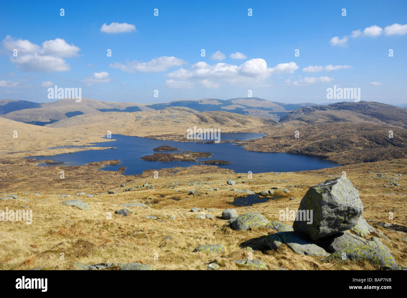 Loch Enoch from Merrick, Galloway Hills, Dumfries & Galloway, Scotland ...