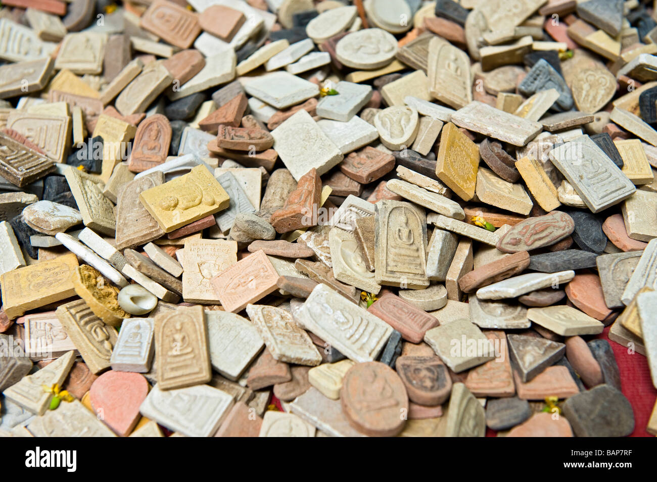 Close up of Amulets on a Market Stall in the Amulet Market near Wat ...