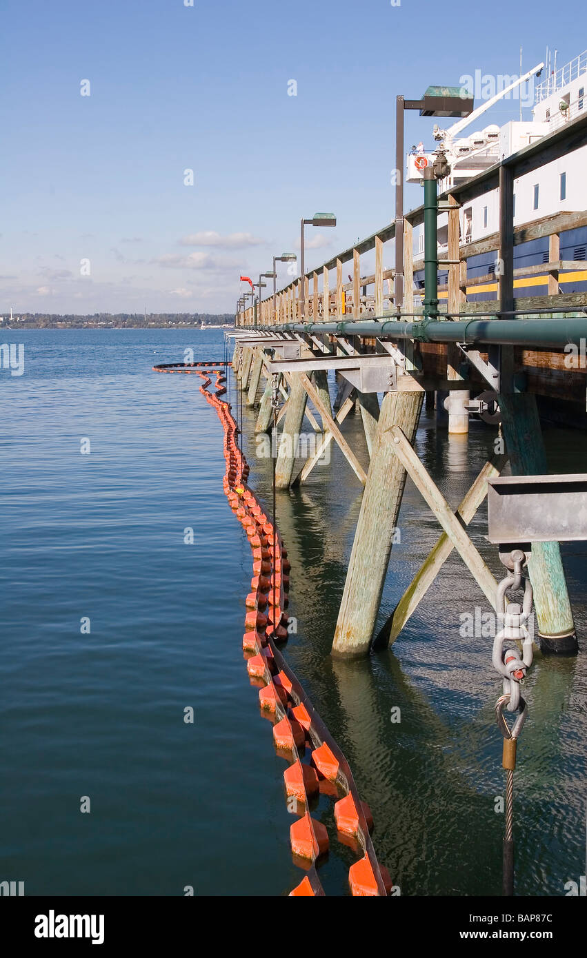 A commercial pier with protective netting around it Stock Photo - Alamy