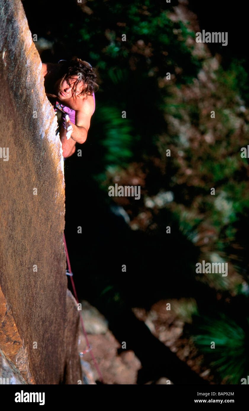 Climber at Mount French, Queensland,, Australia Stock Photo - Alamy