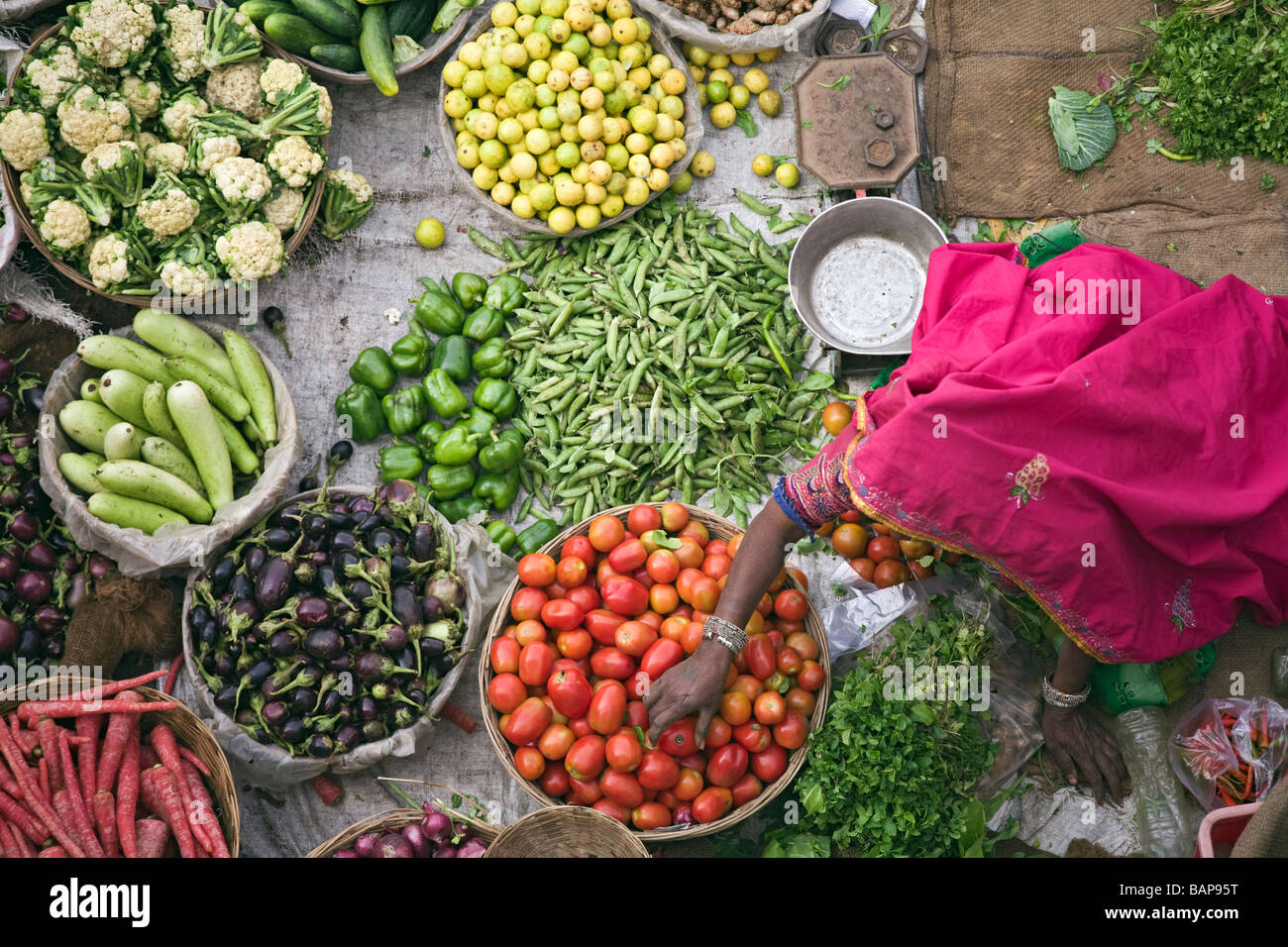 Pushkar Vegetable Market, Rajasthan, India Stock Photo - Alamy