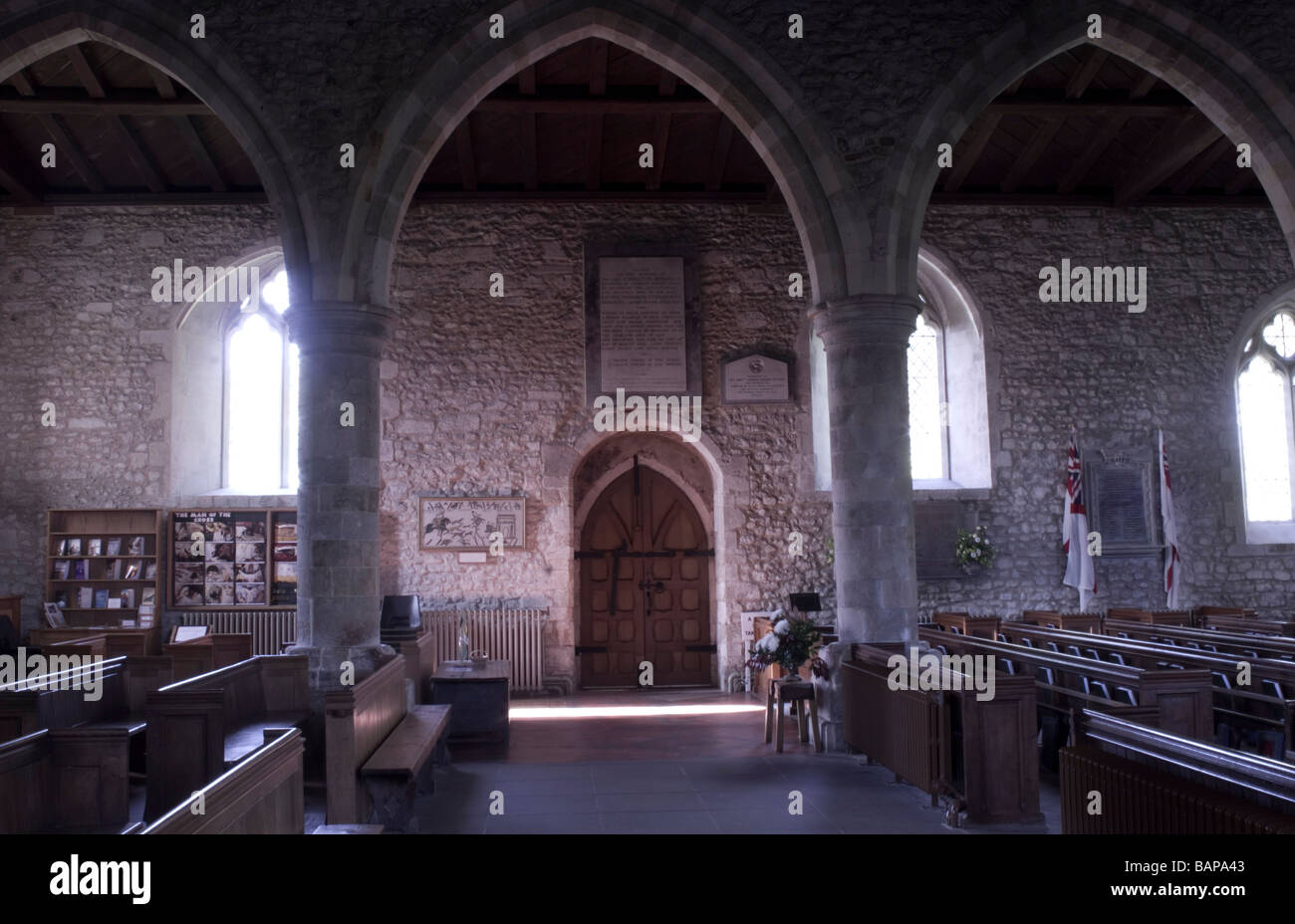 Bosham Church Interior Stock Photo - Alamy