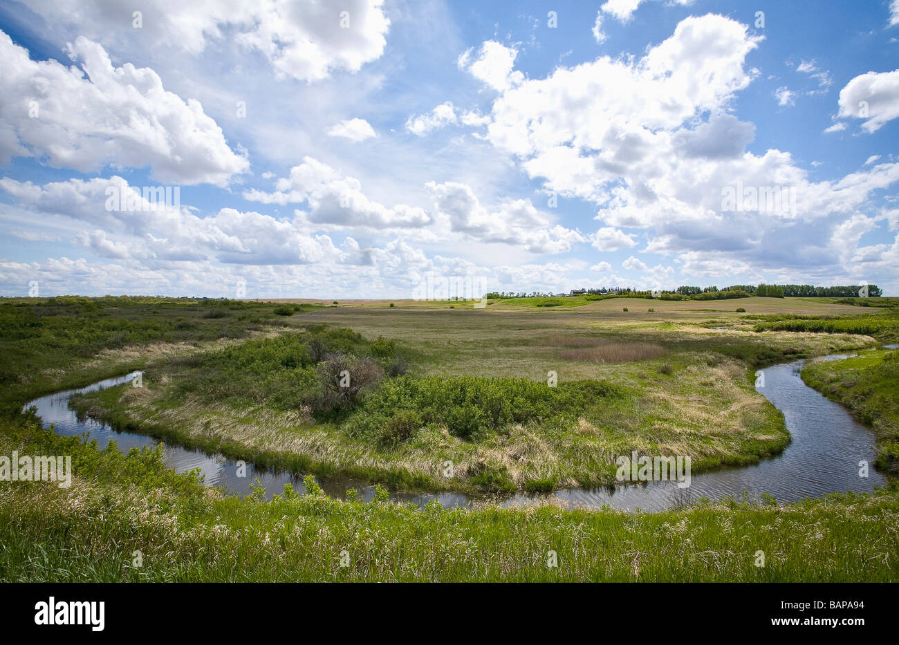 Meandering creek, Lumsden, Saskatchewan, Canada Stock Photo - Alamy