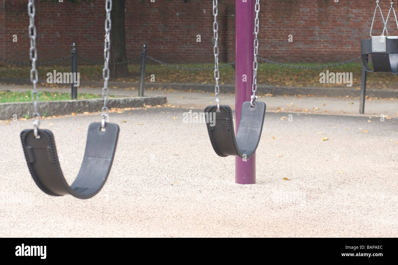 swings in a public park in the south end boston massachusetts usa Stock ...