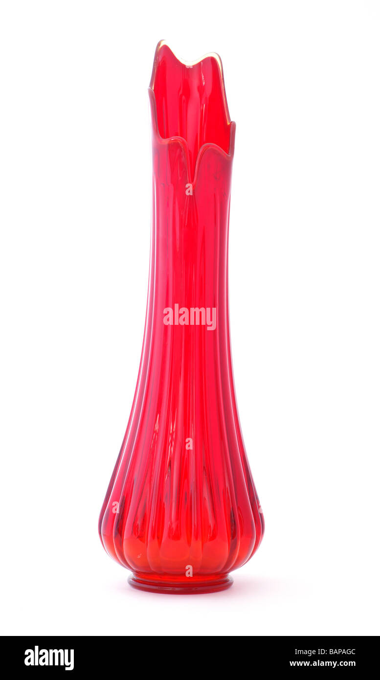 Ruby red vase Stock Photo - Alamy