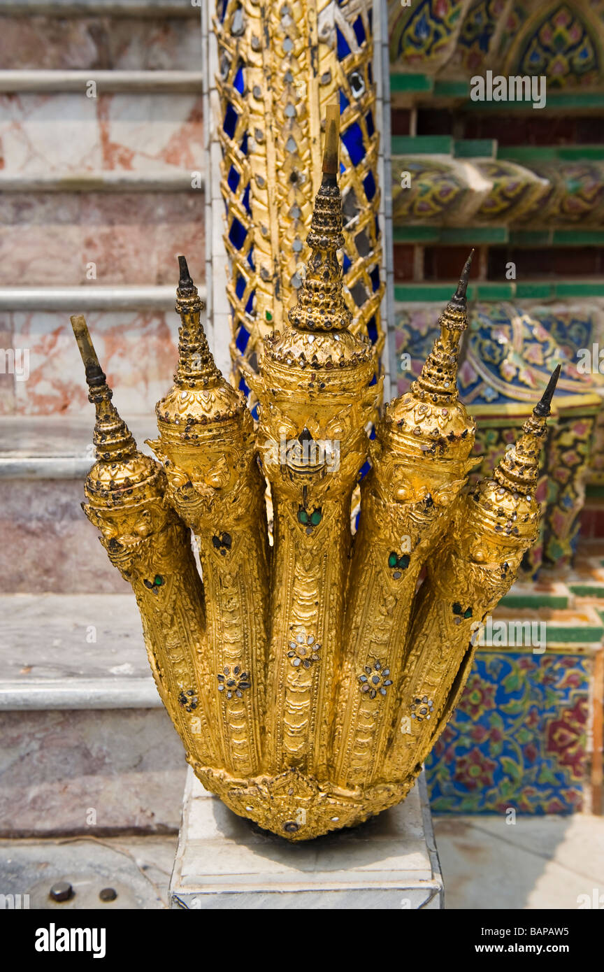 Gilded Dragons Foot by the entrance to Phra Mondop. Wat Phra Kaew ...