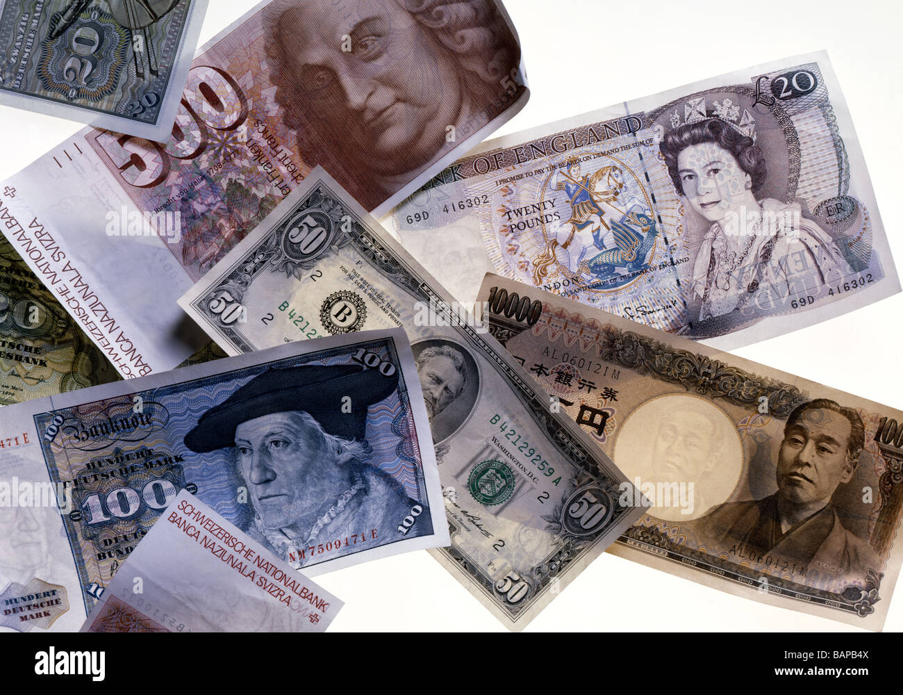 paper money cut out on white background Stock Photo - Alamy