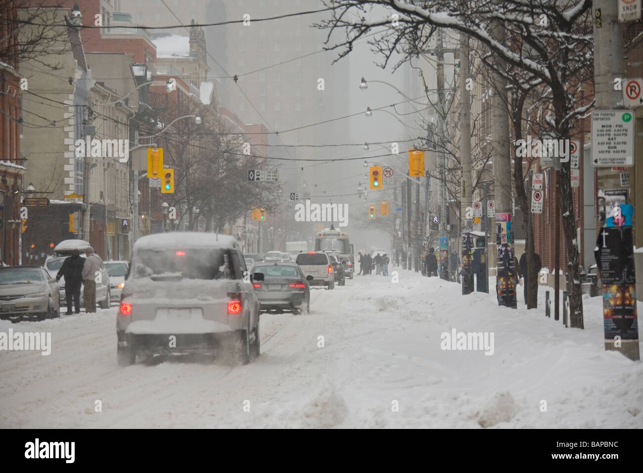 Downtown Toronto in a snowstorm Stock Photo - Alamy