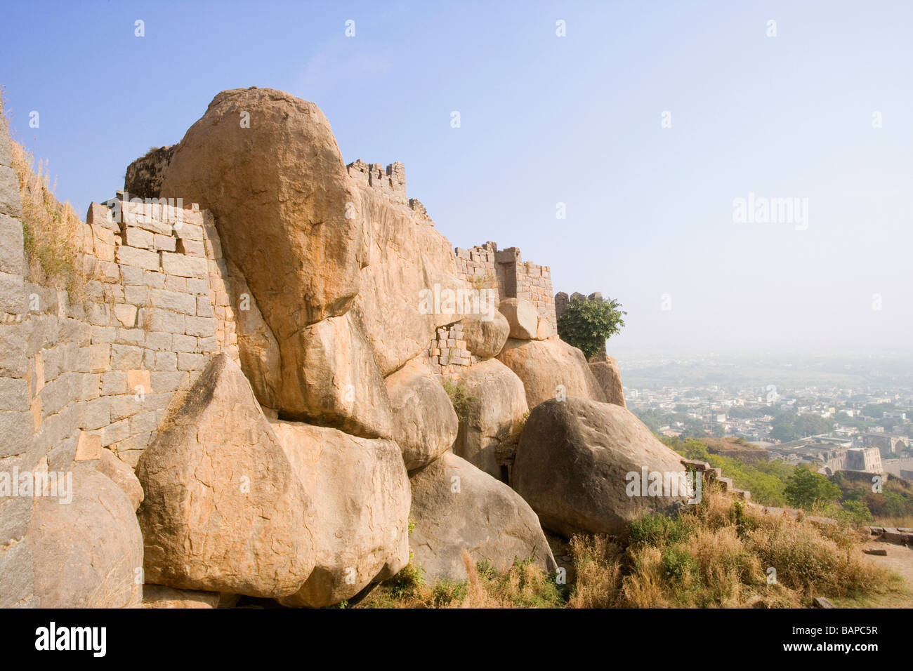 Old ruins of a fort, Golconda Fort, Hyderabad, Andhra Pradesh, India ...