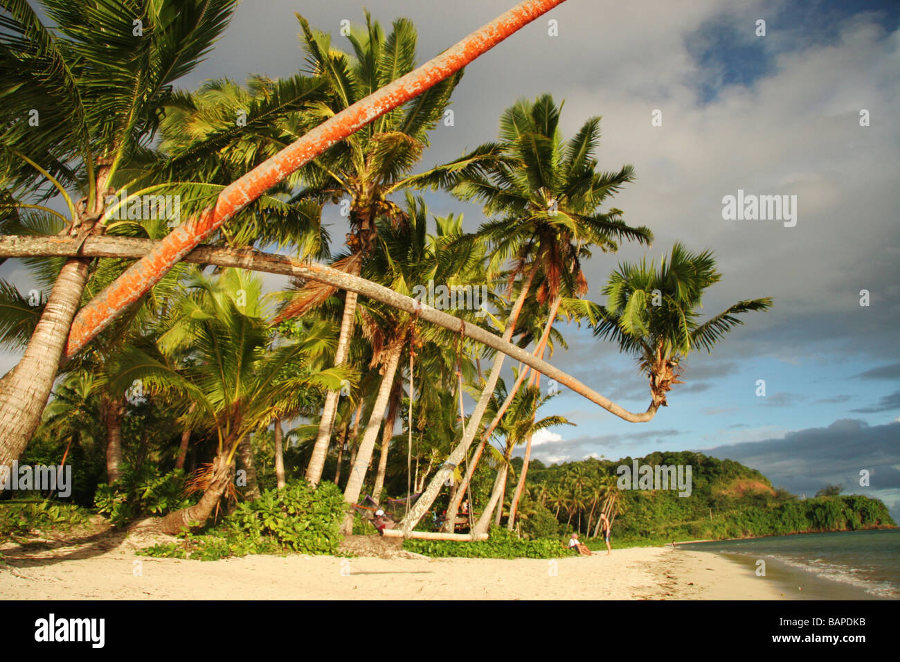 Tropical island scene Stock Photo - Alamy