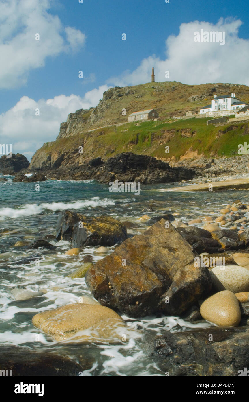 The coast and headland at Cape Cornwall in the west of England Stock ...