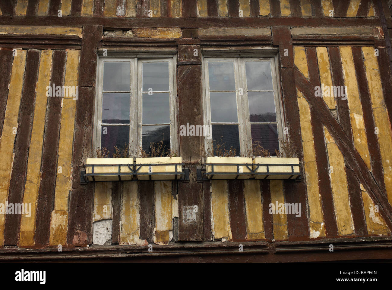 Medieval Buildings , Honfleur , Normandy Stock Photo - Alamy