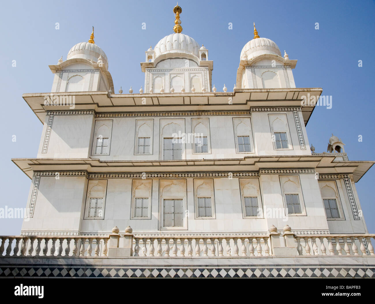 Low angle view of a Gurdwara, Sikh Temple, Gwalior, Madhya Pradesh ...