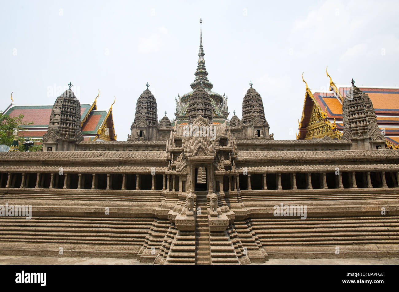 Scale model of Angkor Wat in Wat Phra Kaew, Bangkok, Thailand Stock ...