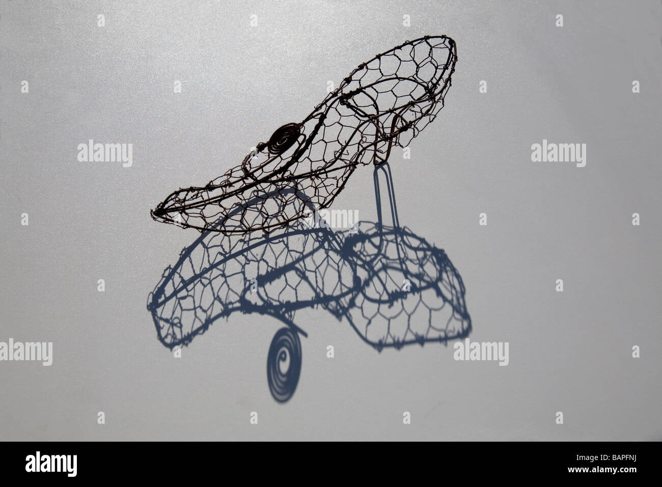 Shoe made from chicken wire and sold as a curio, South Africa Stock ...