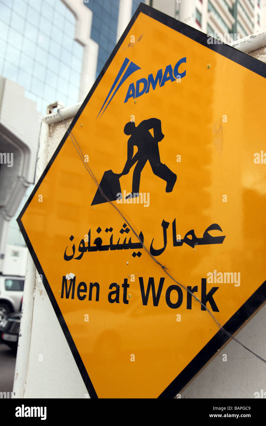 Men at work sign hi-res stock photography and images - Alamy