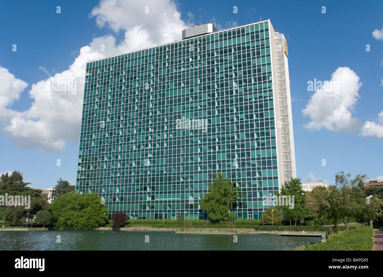 ENI building in the EUR district in Rome Stock Photo - Alamy