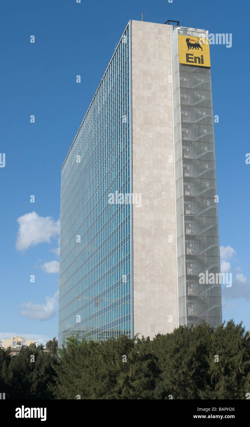 ENI building in the EUR district in Rome Stock Photo - Alamy