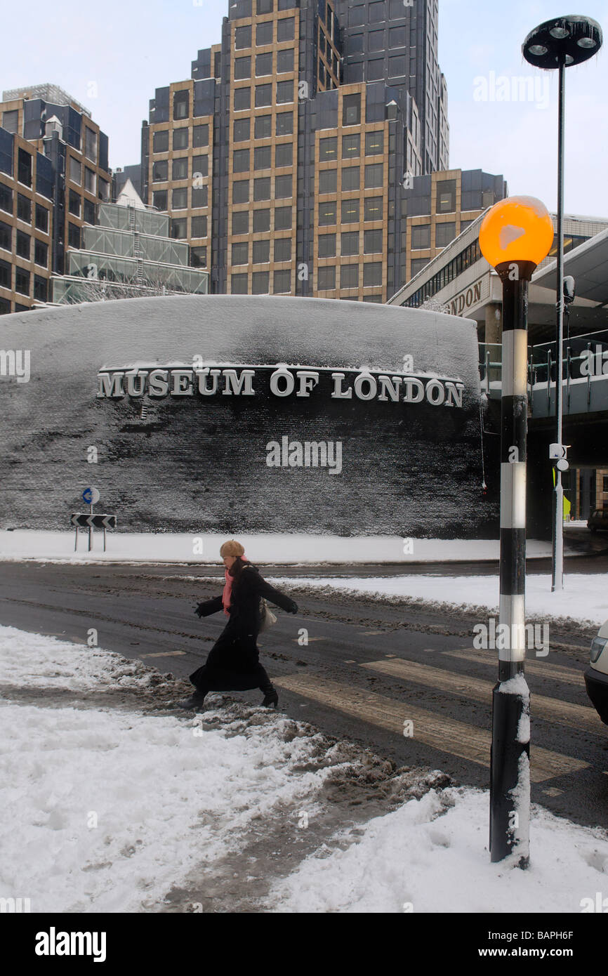 Snow Covered Museum of London City London England Britain 2 Feb 2009 ...
