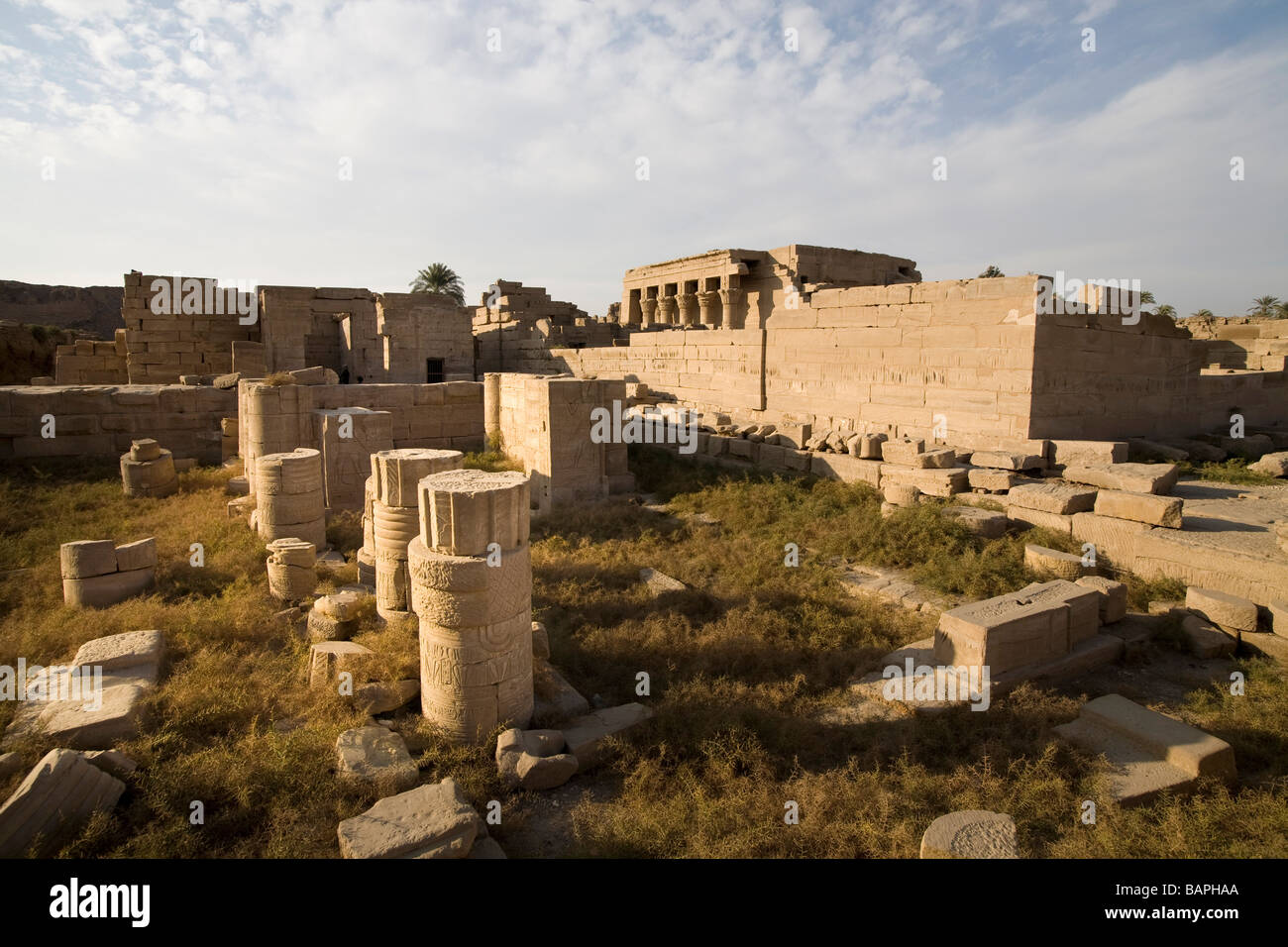 View of the Ptolemaic Birth House, the Coptic Church and Roman Birth ...