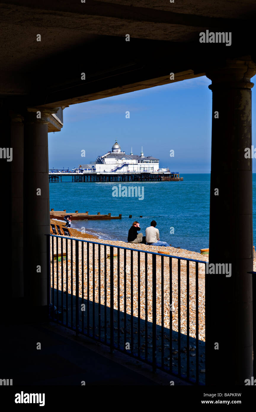 Daytime view of eastbourne pier and beach hi-res stock photography and ...