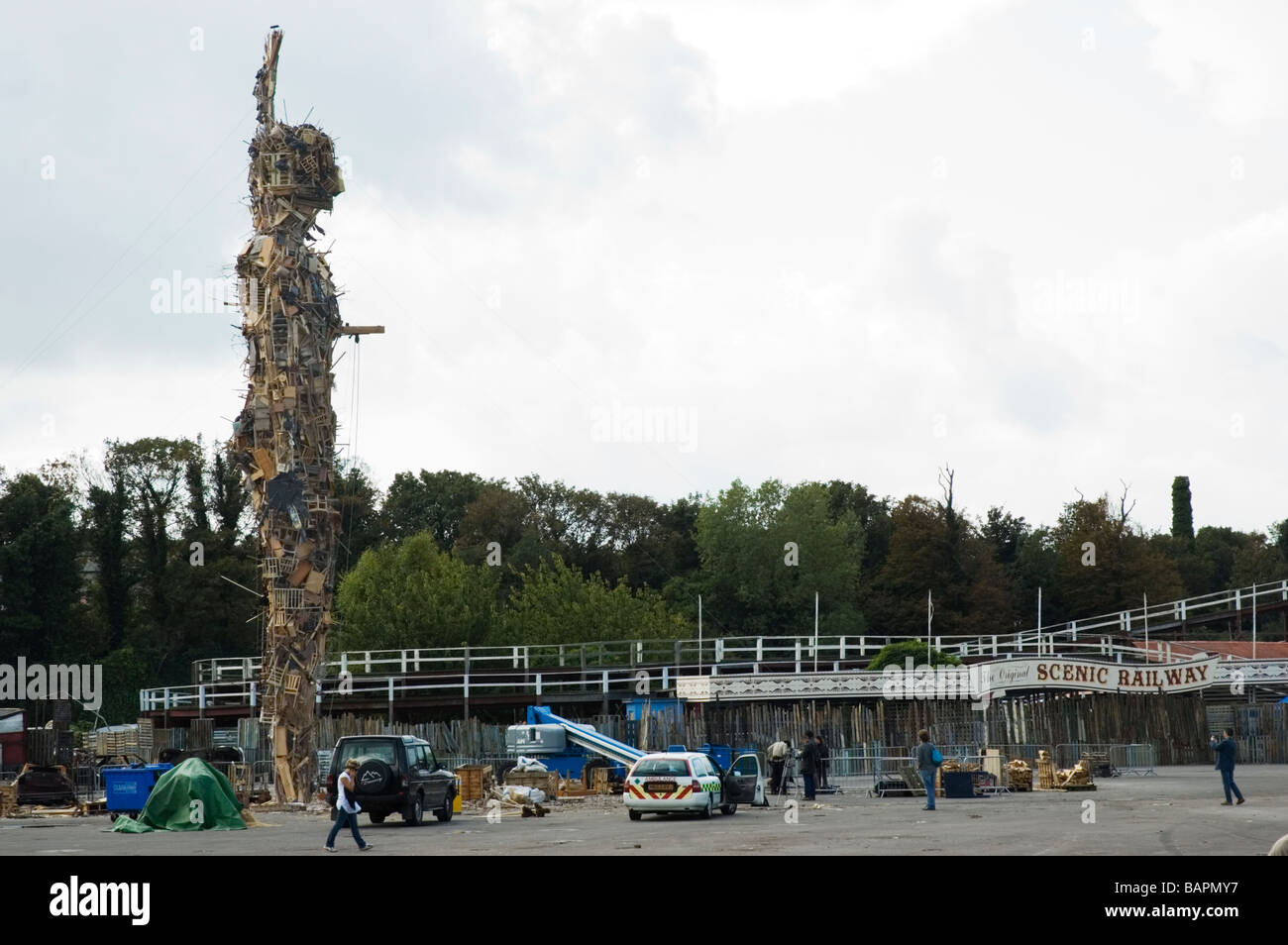 Antony Gormley's "The Waste Man" in 'Dreamland', Margate, Kent, England ...