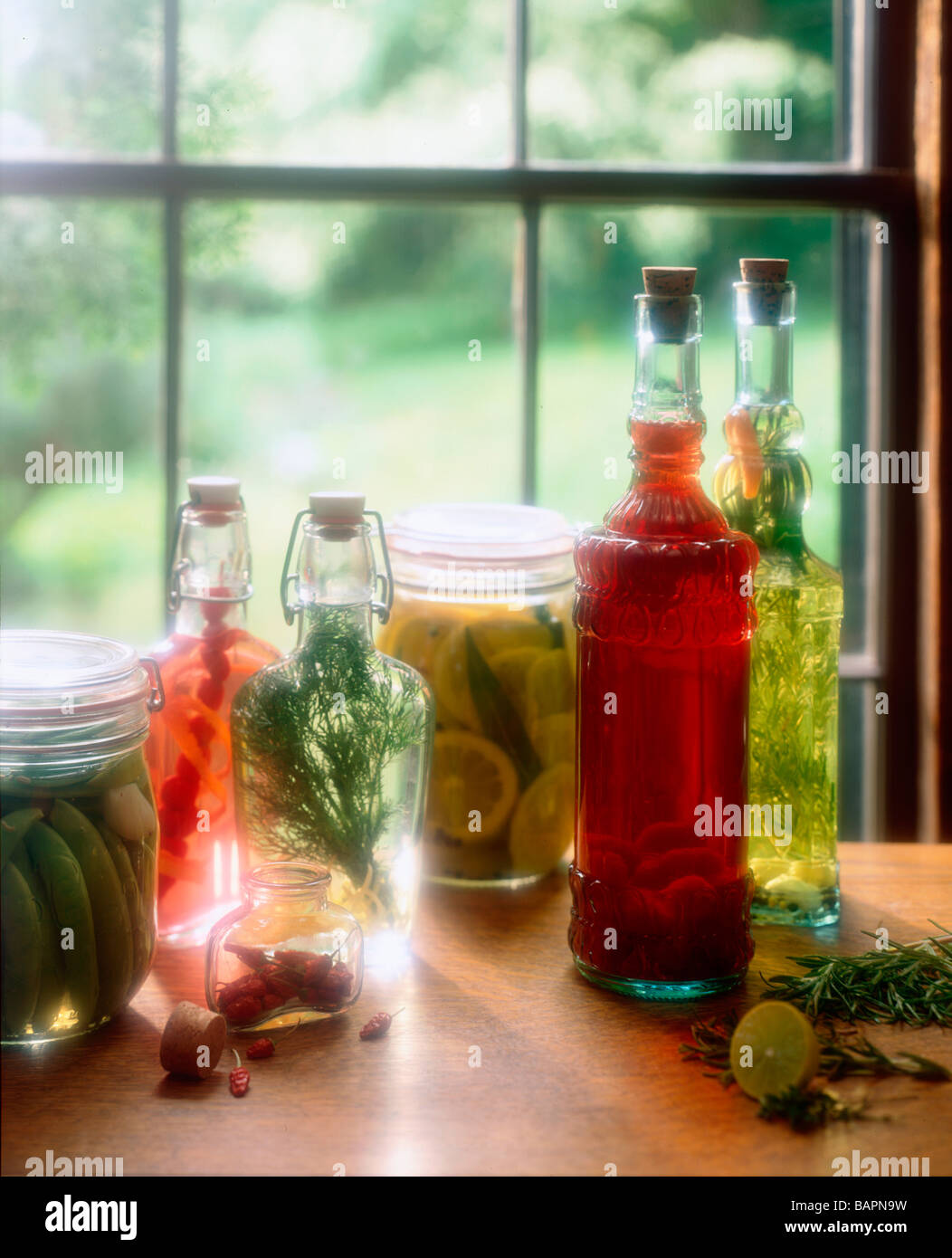 Jars on windowsill hi-res stock photography and images - Alamy