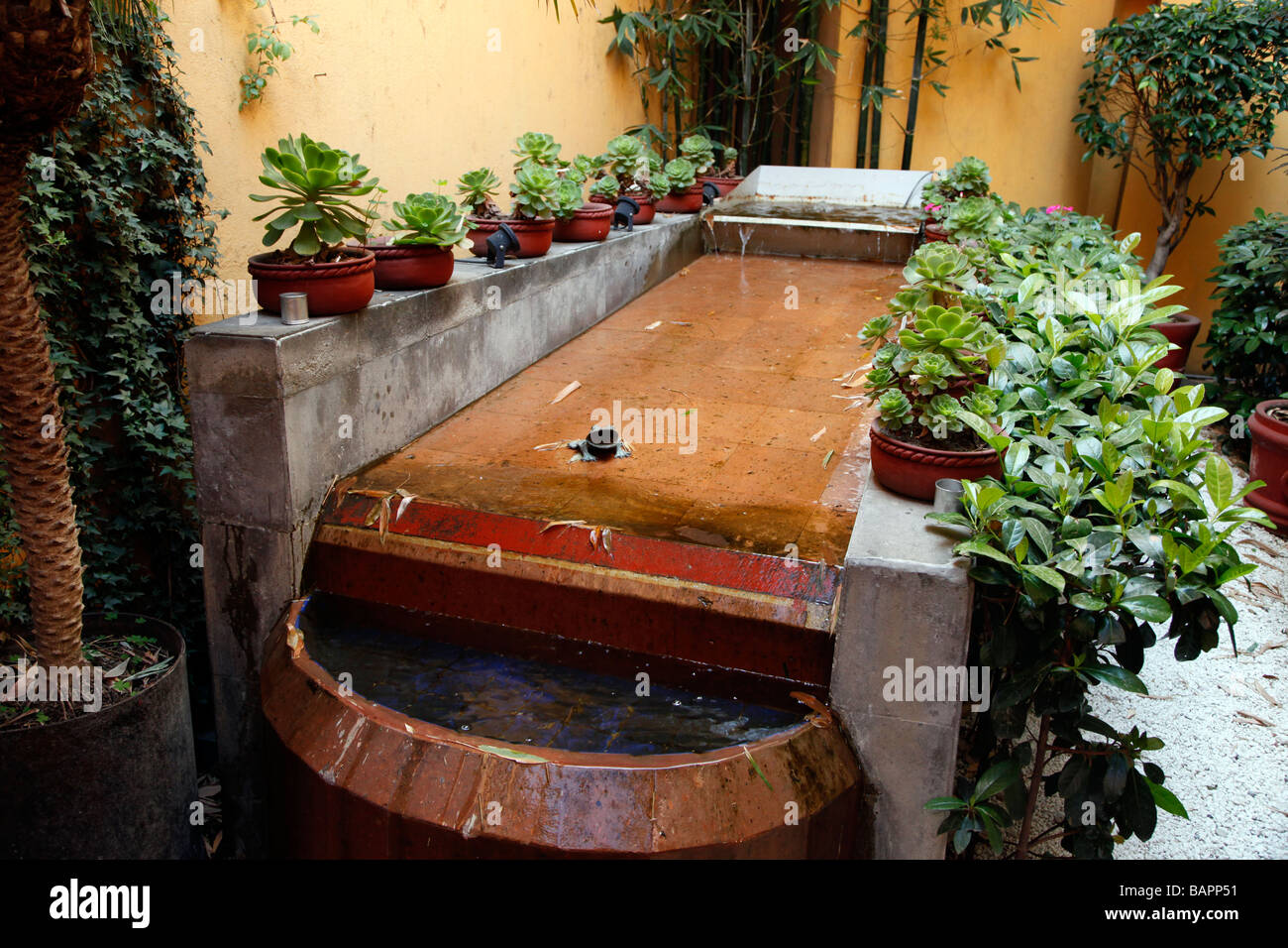 Water feature in a mexico Hotel Stock Photo - Alamy