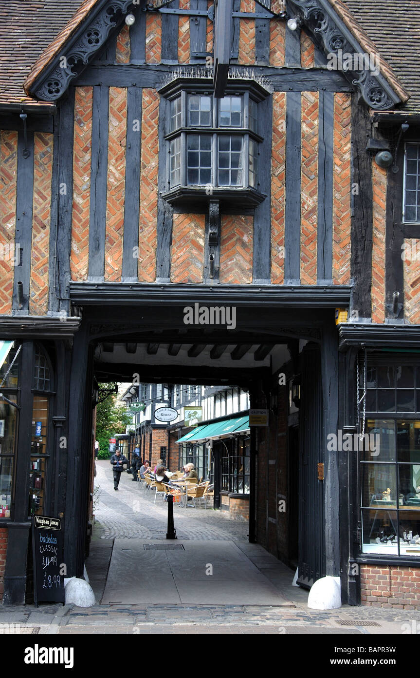 Entrance to Lion & Lamb Yard, Farnham, Surrey, England, United Kingdom ...