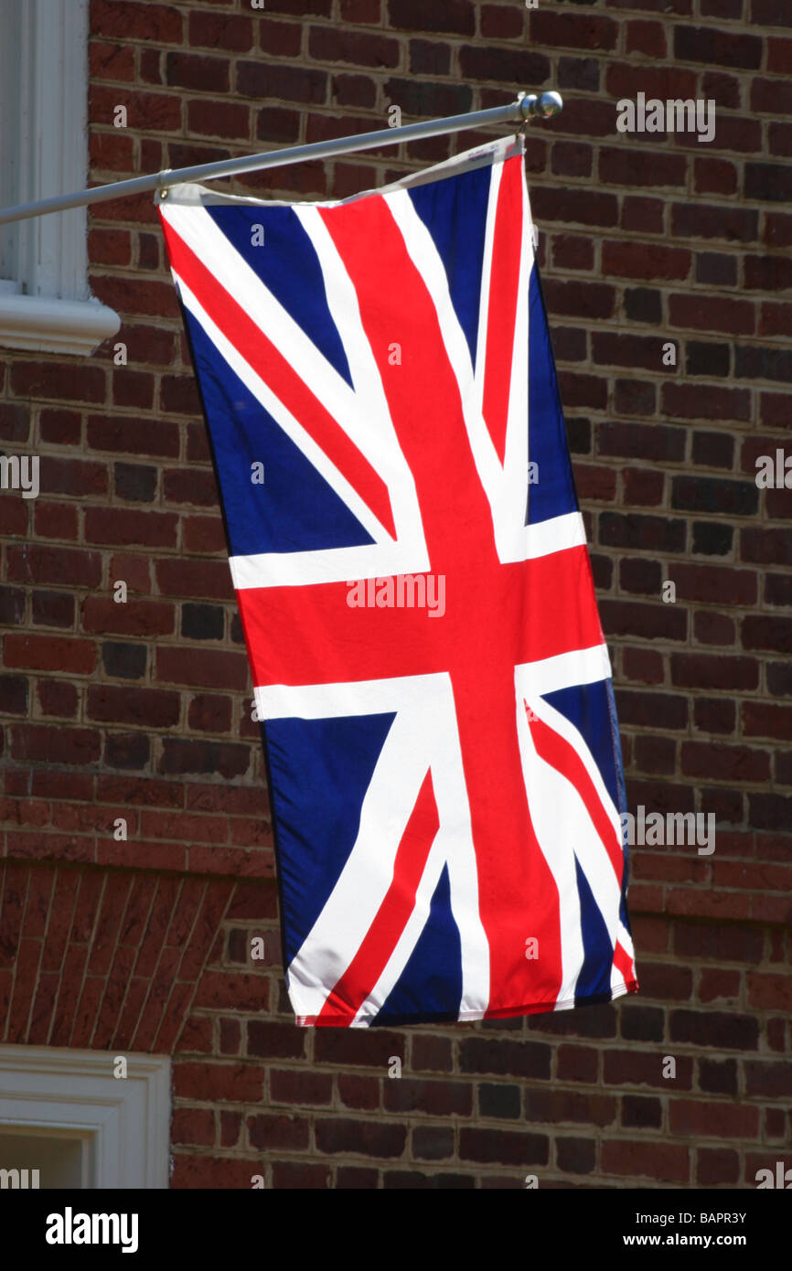 Backlit British flag ,flying at Richmond house Stock Photo - Alamy
