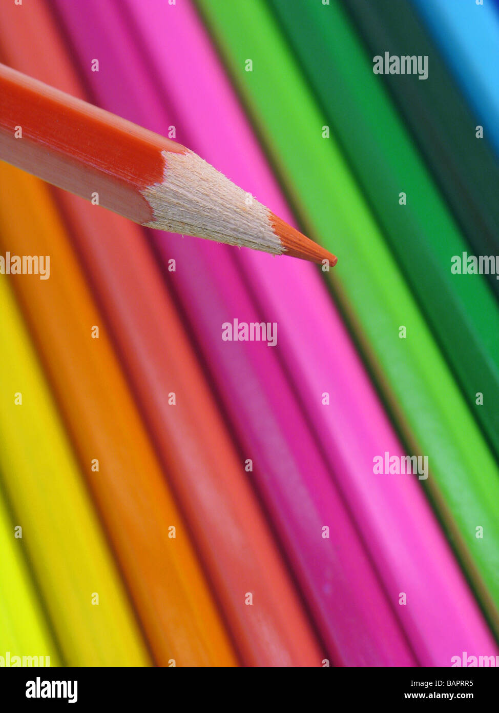 Different shades of blue pencils hi-res stock photography and images ...
