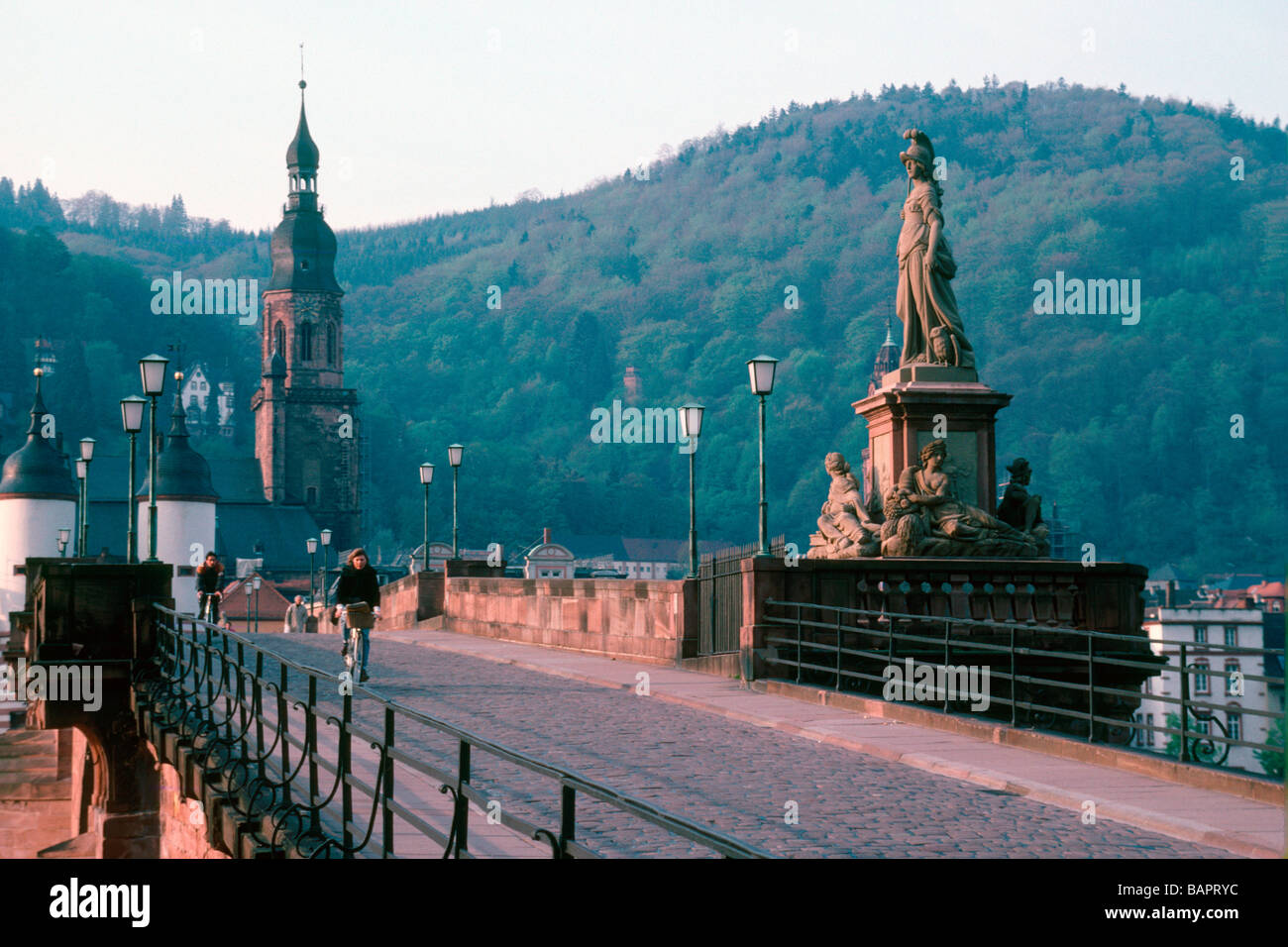 Bridge over Neckar river in Heidelberg, Germany Stock Photo - Alamy