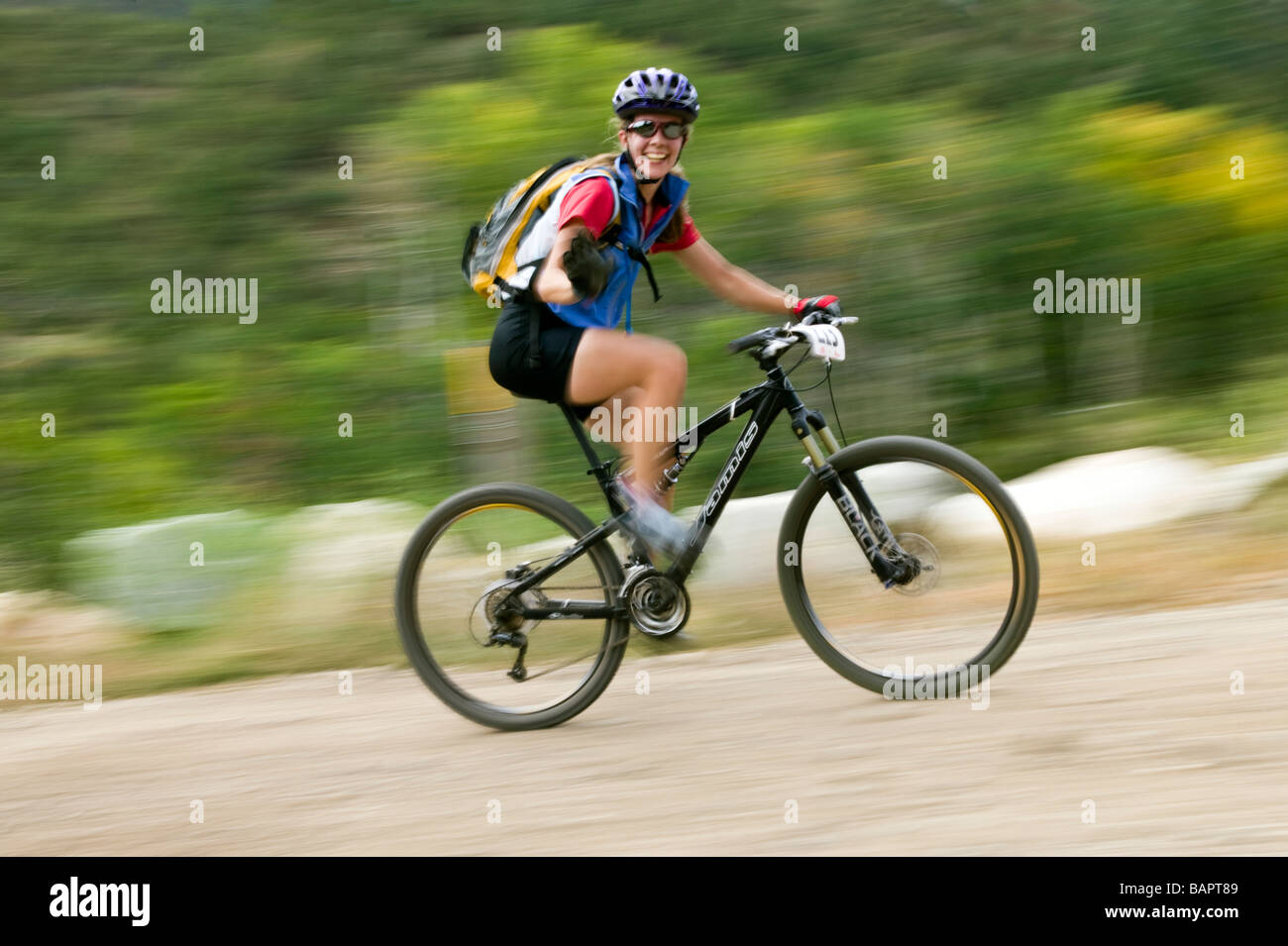 Competitors in the annual Banana Belt mountain bike race Stock Photo ...