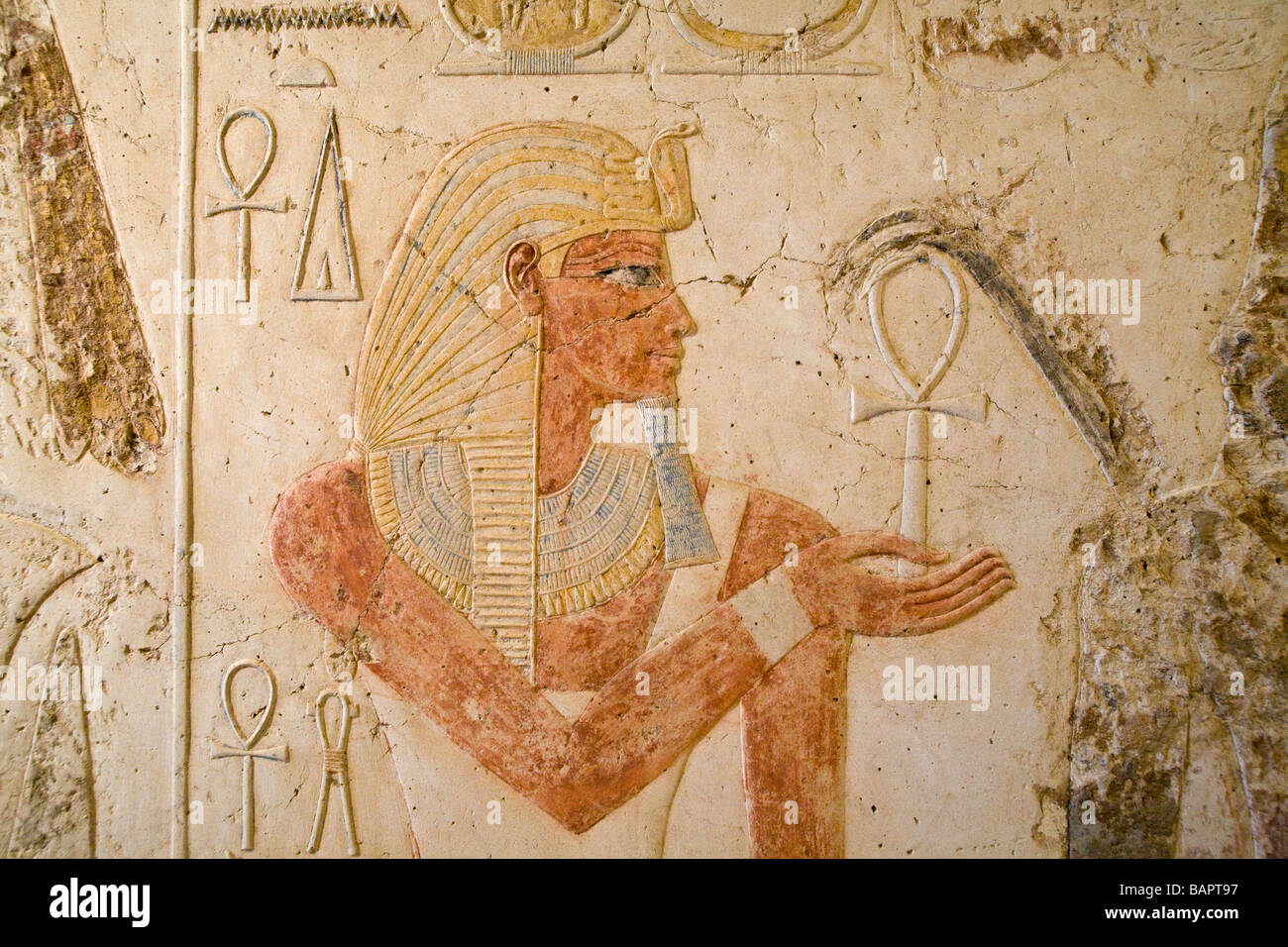 Art work and reliefs from the Mortuary temple of Merneptah on the West ...
