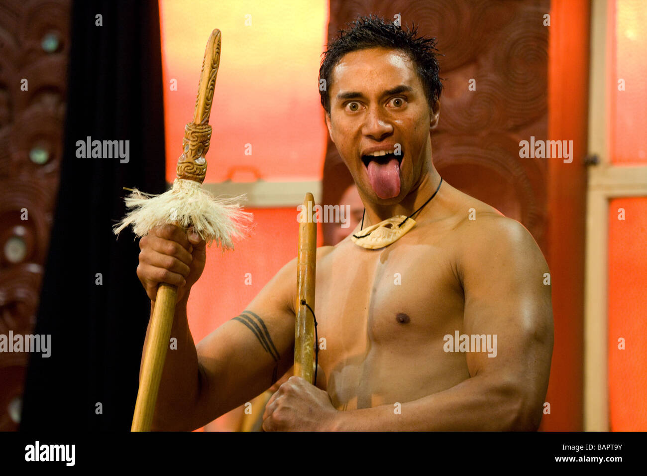 Maori Haka New Zealand Stock Photo - Alamy