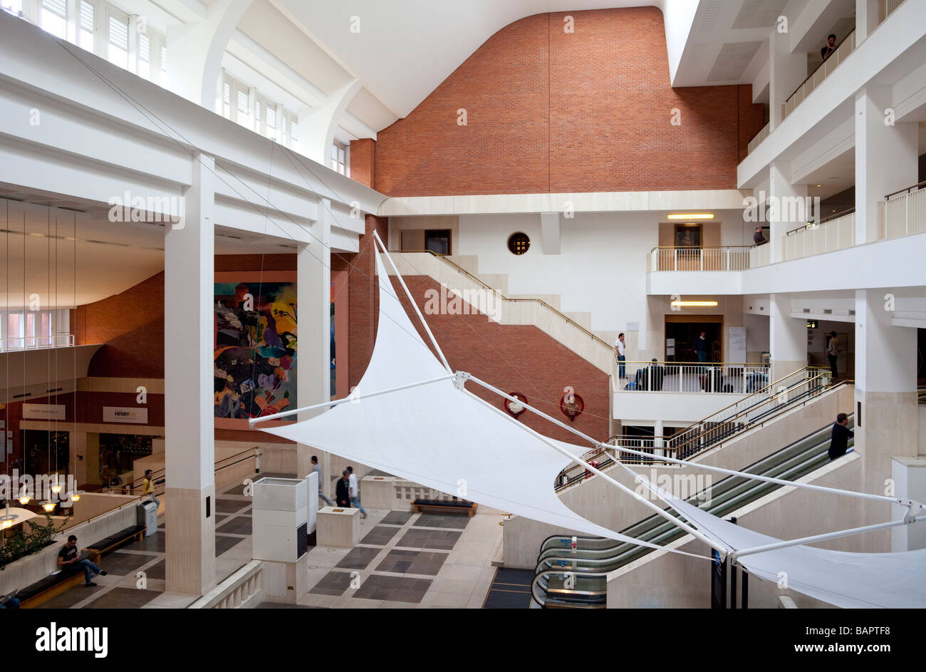 interior lobby British Library, St Pancras, London, England Stock Photo ...