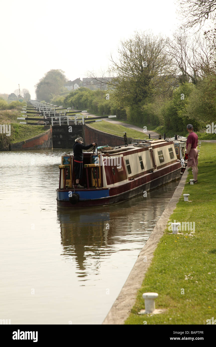Series of locks at Devizes Stock Photo - Alamy