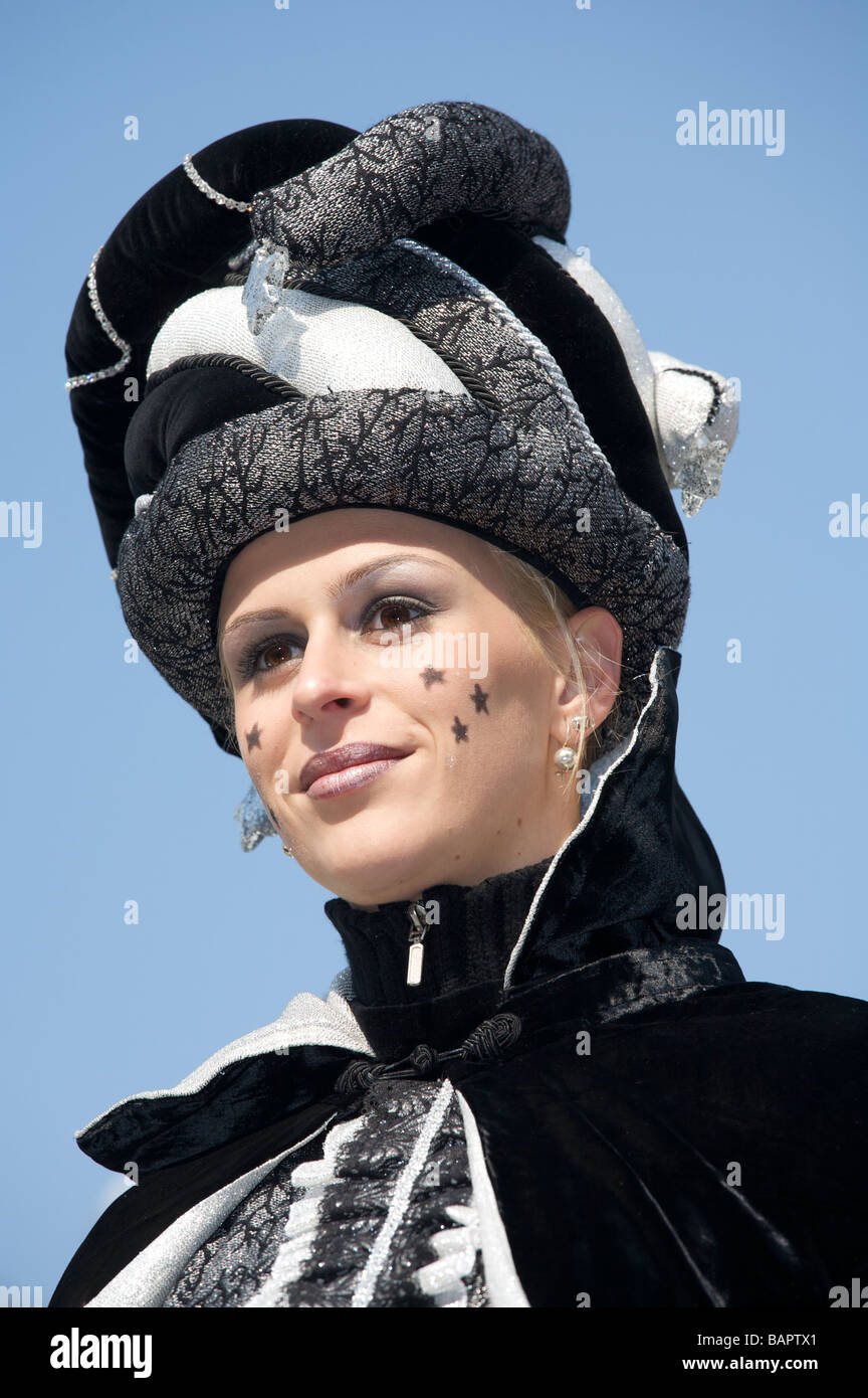 Venetian mask and creative fancy dress at the Carnival in Venice Italy ...