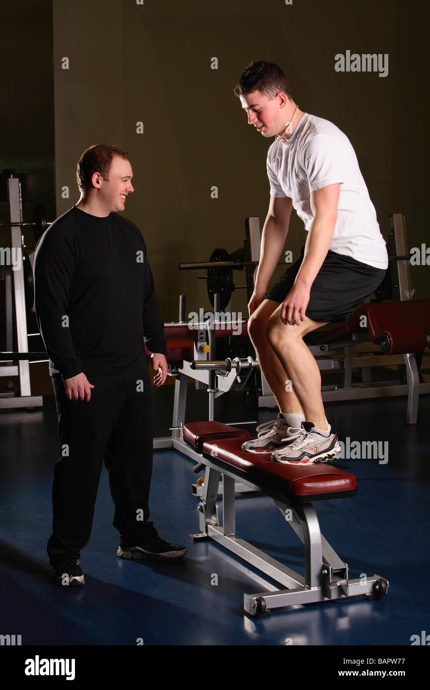 Two men working out Stock Photo - Alamy