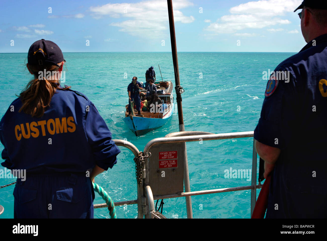 Customs officials patrolling Northern Australian borders Stock Photo ...