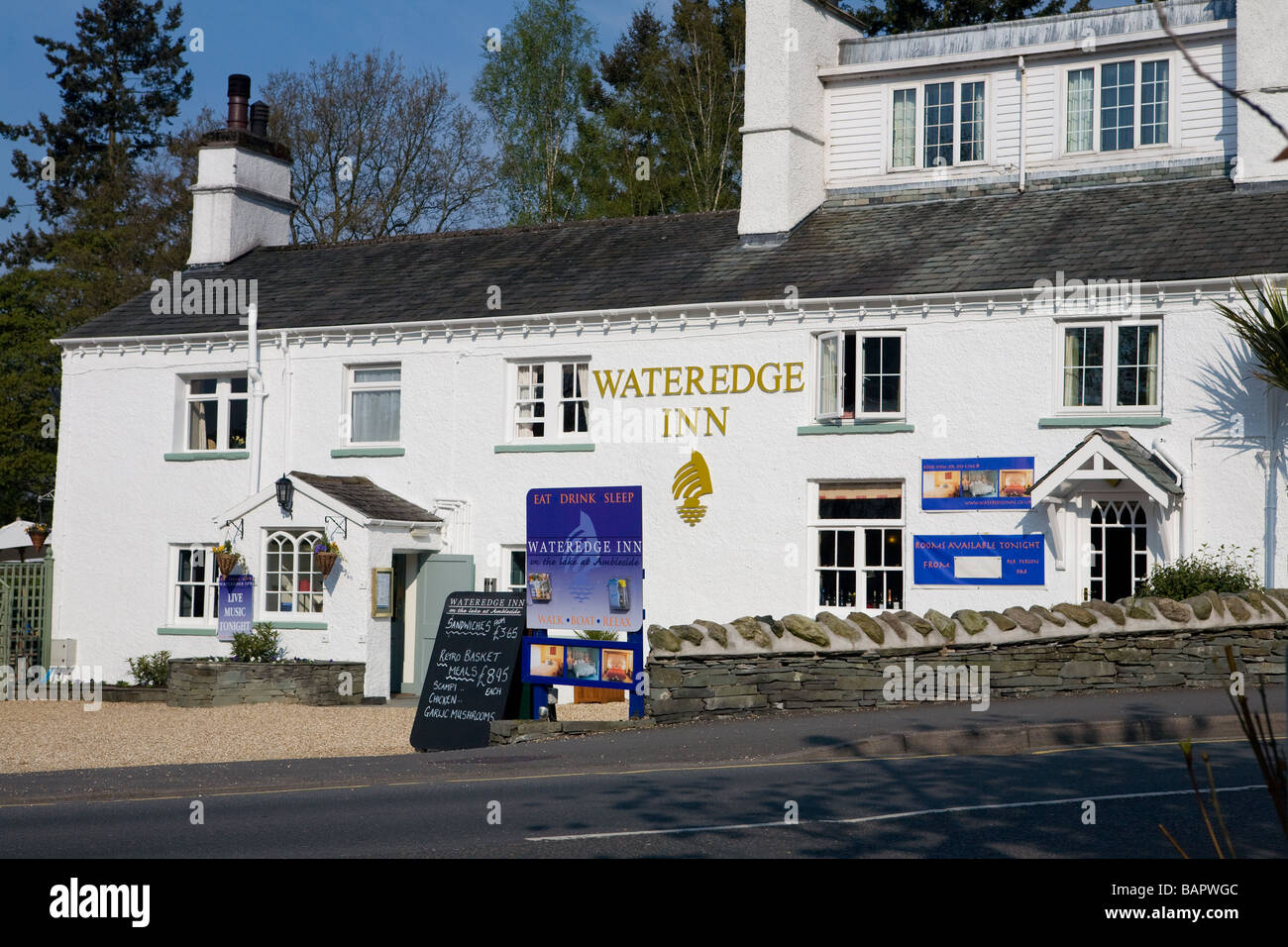 The Wateredge Inn at Ambleside Stock Photo - Alamy