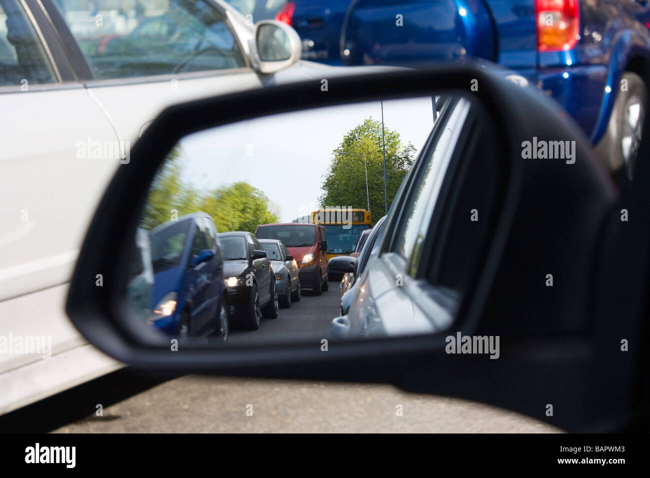 Car mirror city hi-res stock photography and images - Alamy