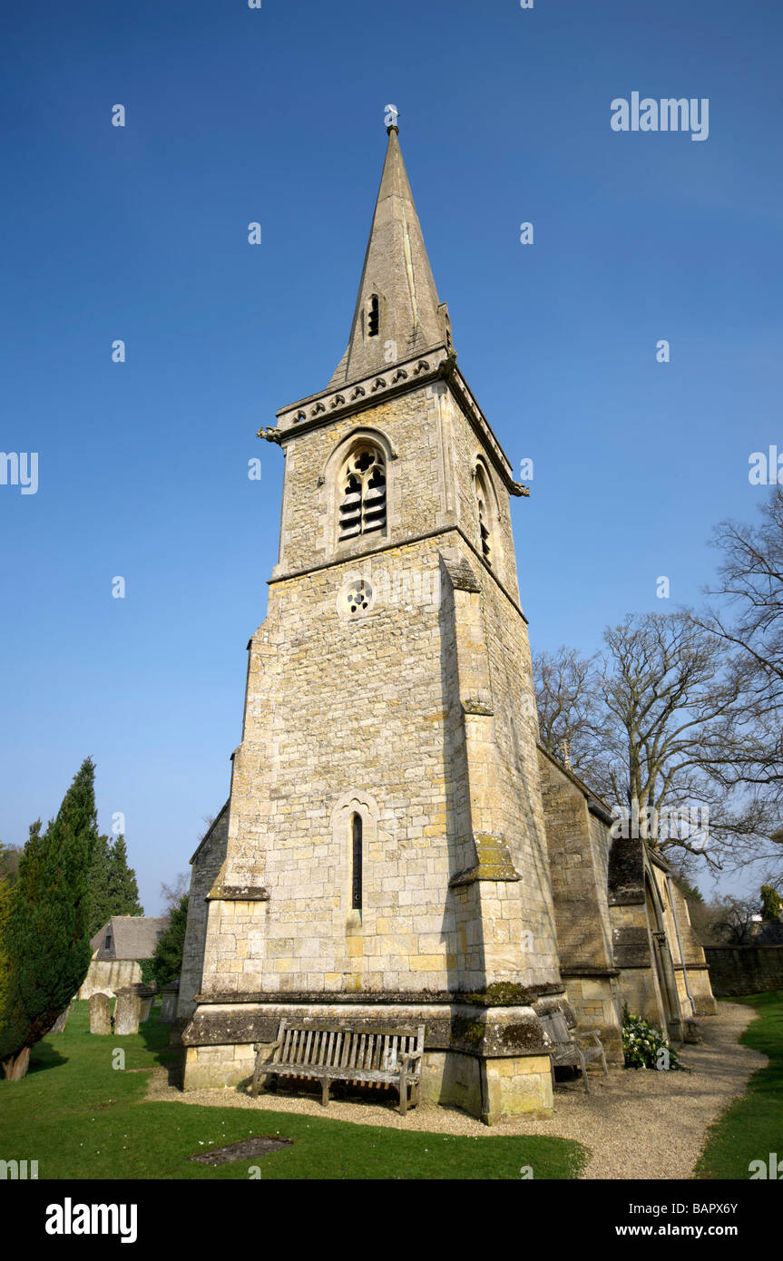lower slaughter village the cotswolds gloucestershire the midlands ...