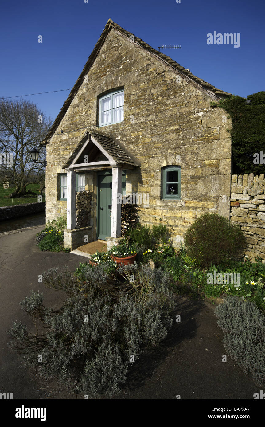 lower slaughter village the cotswolds gloucestershire the midlands ...